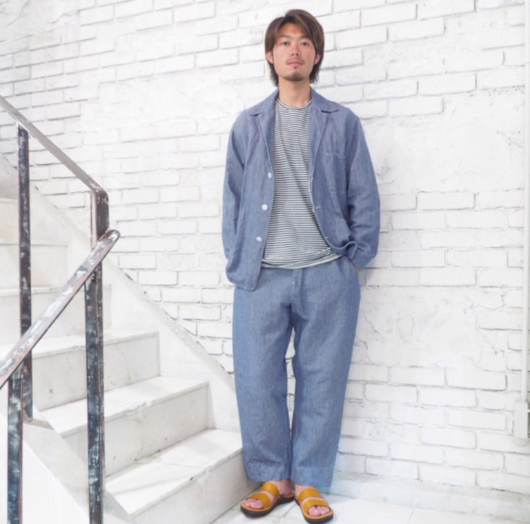 COMOLI シャンブレ―1938ジャケット / orSlow INDIGO Tシャツ | Belluria