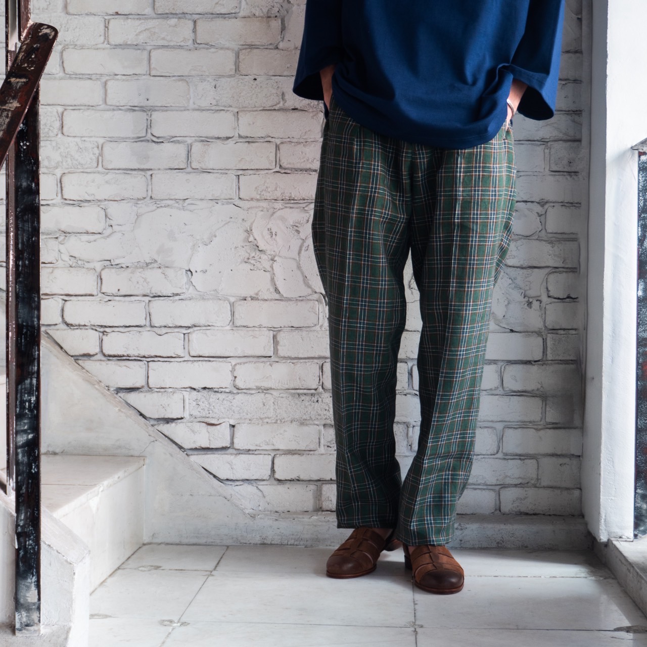 NEAT Linen H Check Shousers | Belluria