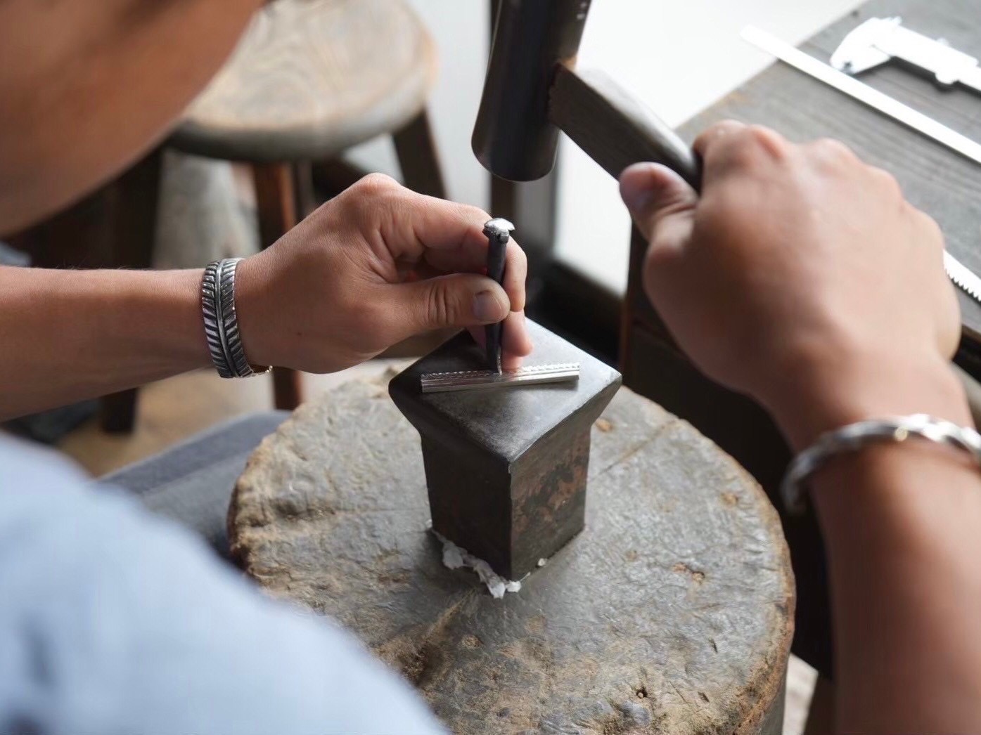 市松 -NATIVE- タガネねじりリング | Belluria